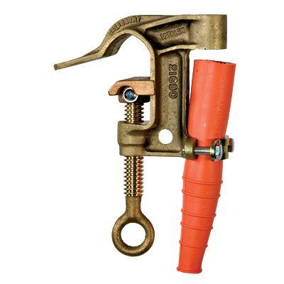 Salisbury 21068 Bronze ''C'' Type Grounding Clamp with Serrated Curved ...